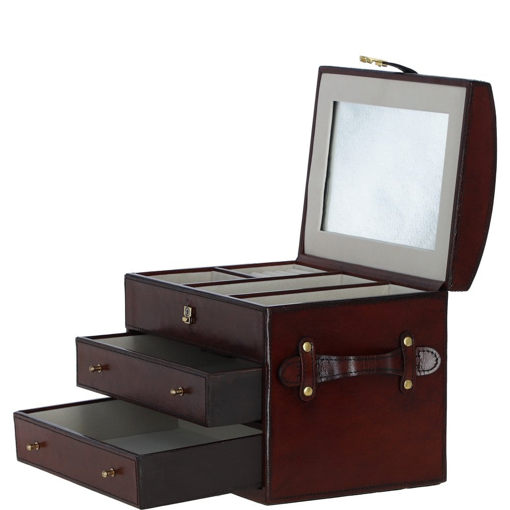 Luxury Jewellery Box Large Chestnut – Hicks and Hides